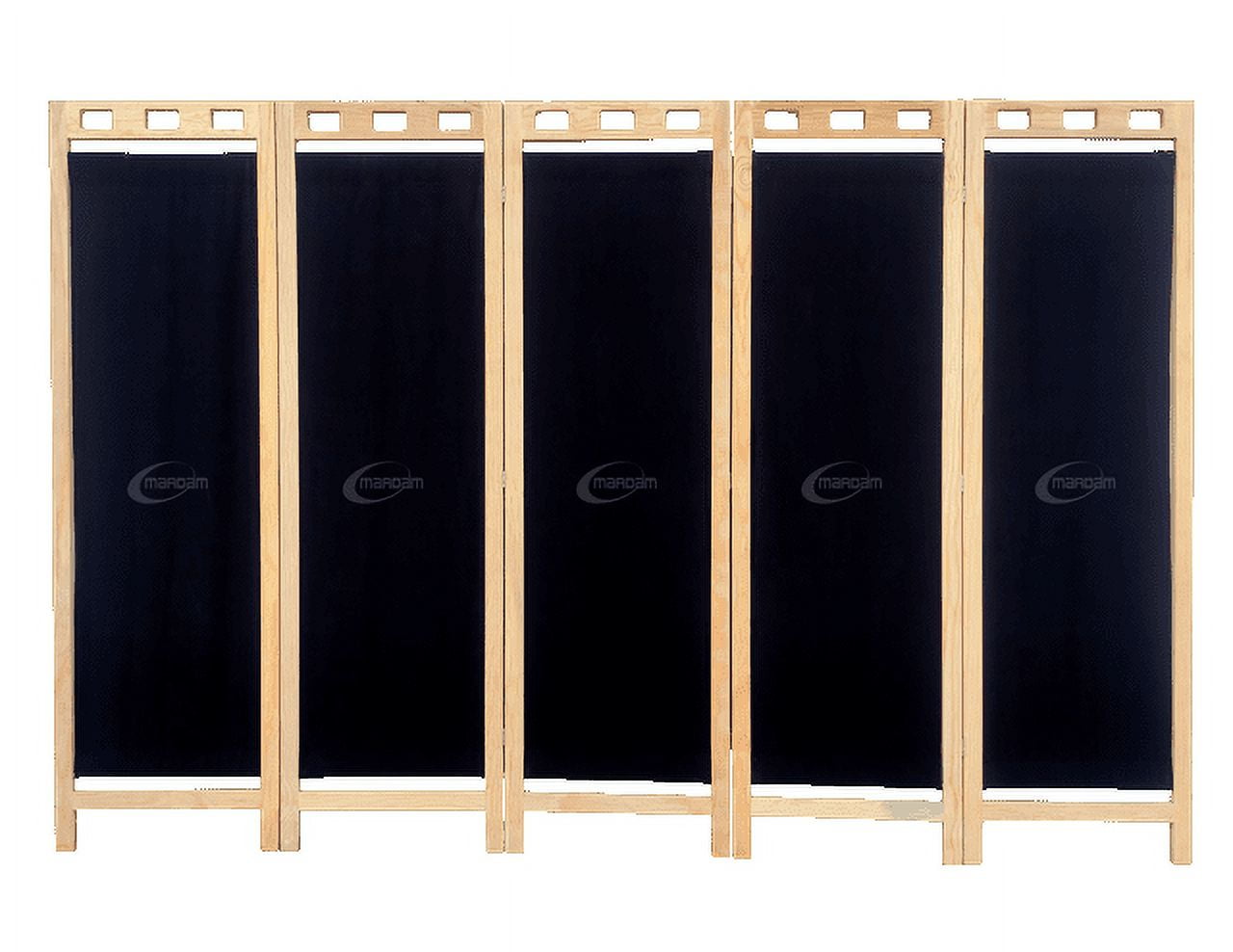 Biombo Mampara Madera DE Pino Natural 5 Paneles Negro MARDAM | Walmart ...