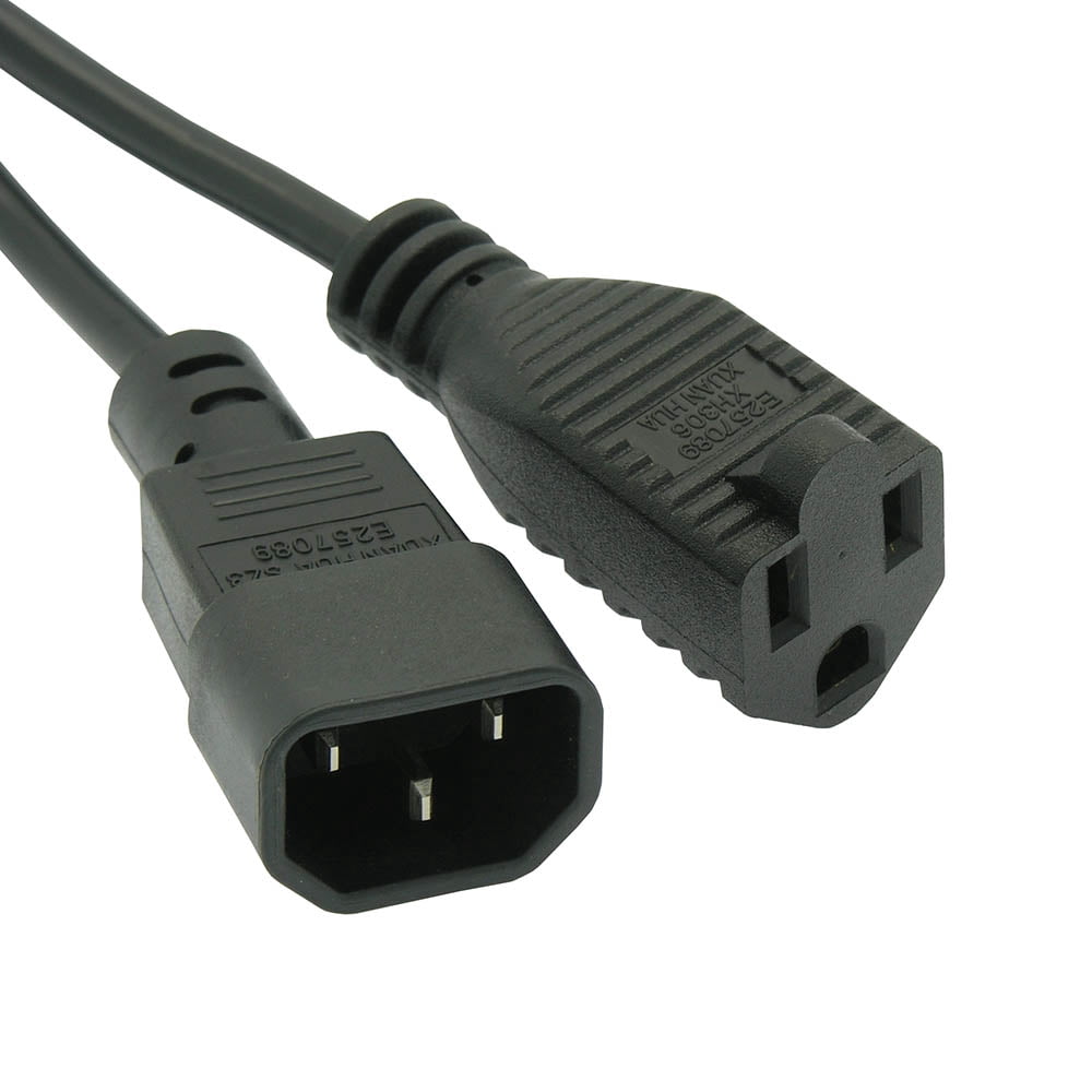 ACCL 3Ft Monitor Power Cord Adapter ( C14 to 5-15R ), 2 Pack - Walmart.com