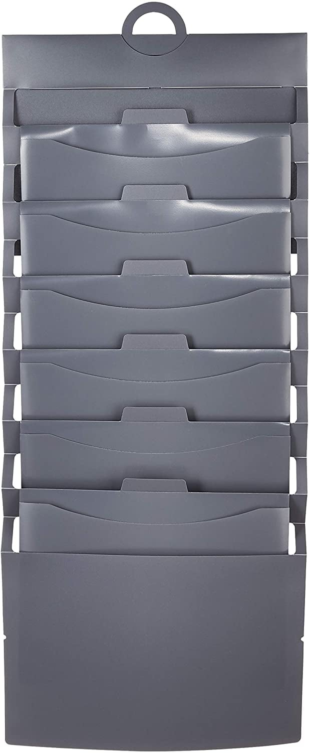 Hanging 6 Pocket File Folders - Grey - Walmart.com