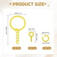 100Sets Yellow Keychain Making Kit, 30mm 1.2inch Chain Keychain Rings ...