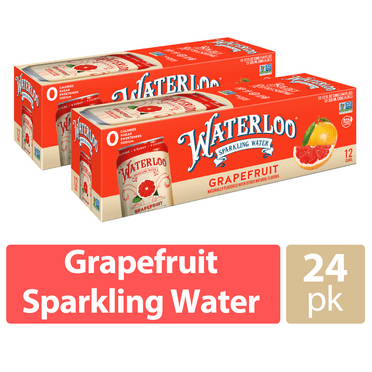 Waterloo Sparkling Water, Grape, 12 fl oz, 24 Pack Cans - Walmart.com
