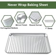Baking Sheet, Half Sheet Pan with Cooling Rack Set, Stainless Steel ...