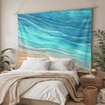 Aqua Ombre Coastal Large Tapestry for Bedroom Wall Hanging Tapestry ...
