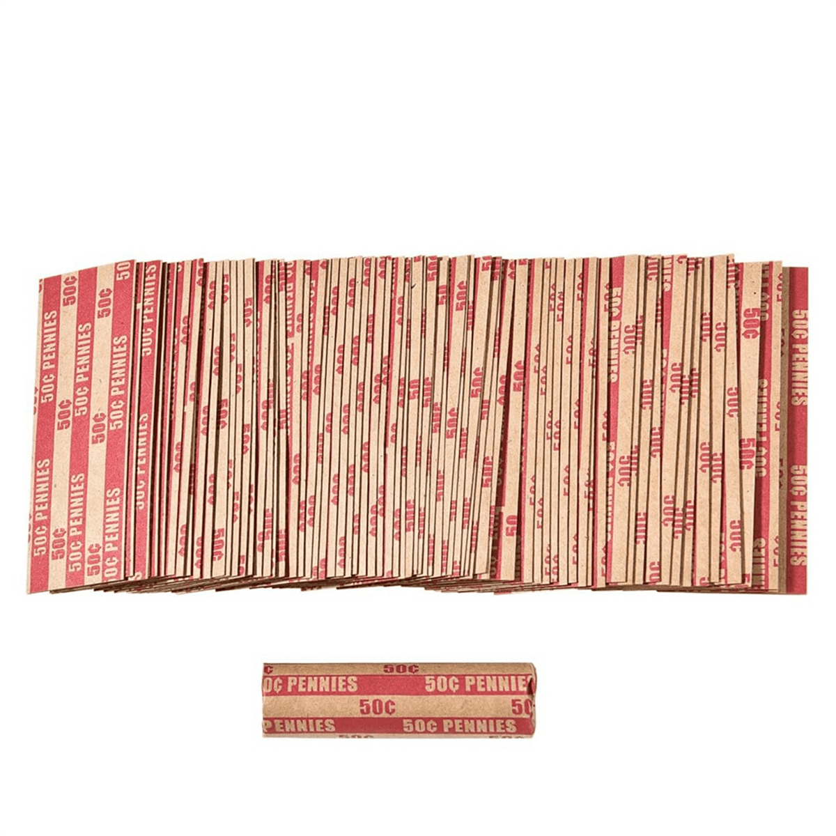 Penny Coin Wrappers Penny Sleeves Flat Penny Rolls Wrappers 100PCS ...