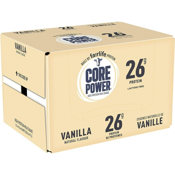 Core Power Protein Drink, Vanilla, 414mL Bottles, Pack of 12 - Walmart.ca