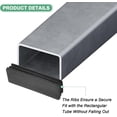 10-Pack Tubing End Caps, 3 x 1 Inch Plastic Rectangle Hole Plugs ...