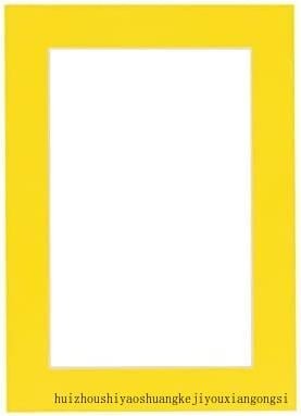 vibrant yellow acid free 11x14 picture frame mats with white core bevel ...