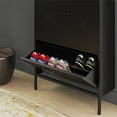 RealRooms Shadwick 3 Door Locker Style Metal Shoe Storage Cabinet for ...