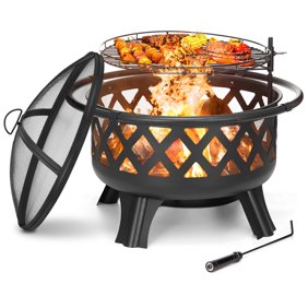 36 Inch Wildlife Outdoor Backyard Fire Ring - Walmart.com