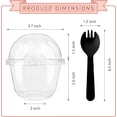 100Pcs 10oz Plastic Dessert Cups with Dome Lids,50Pcs Disposable Clear ...