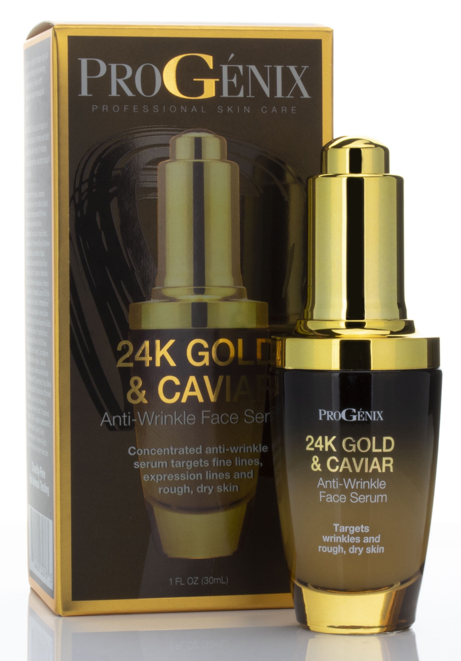 Progenix 24k Gold and Caviar Serum. Anti-Wrinkle Serum with 24kt Gold ...