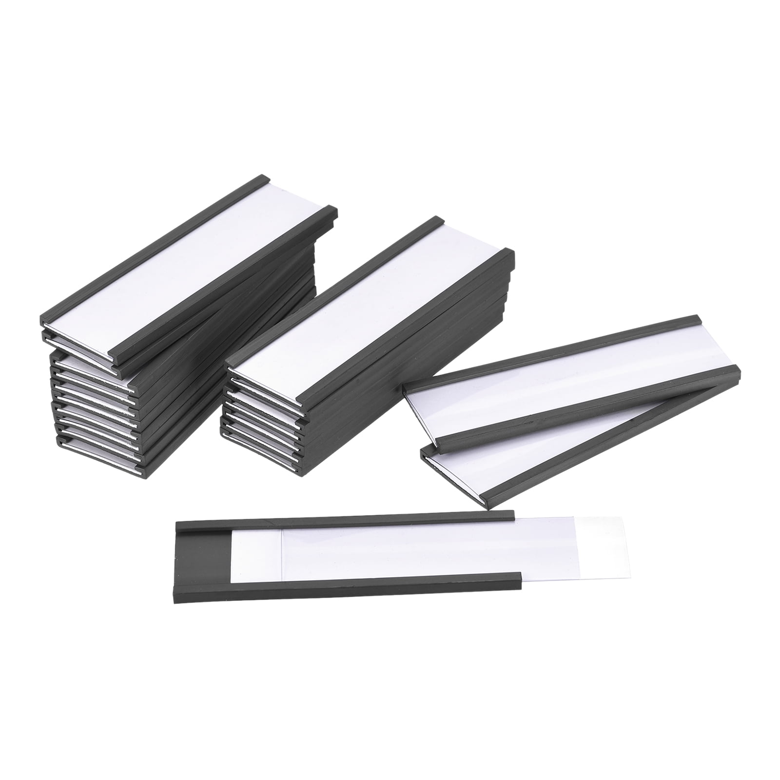 Uxcell Label Holders 3" x 1" C Channel Rubber Magnetic for Metal ...