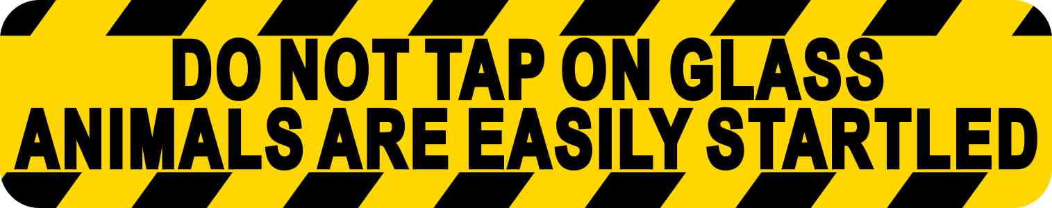 10in x 2in Do Not Tap On Glass Sticker Vinyl Stickers Decal Sign Decals ...