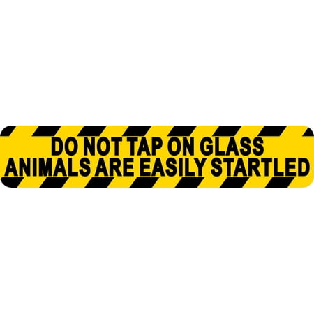 10in x 2in Do Not Tap On Glass Sticker Vinyl Stickers Decal Sign Decals ...