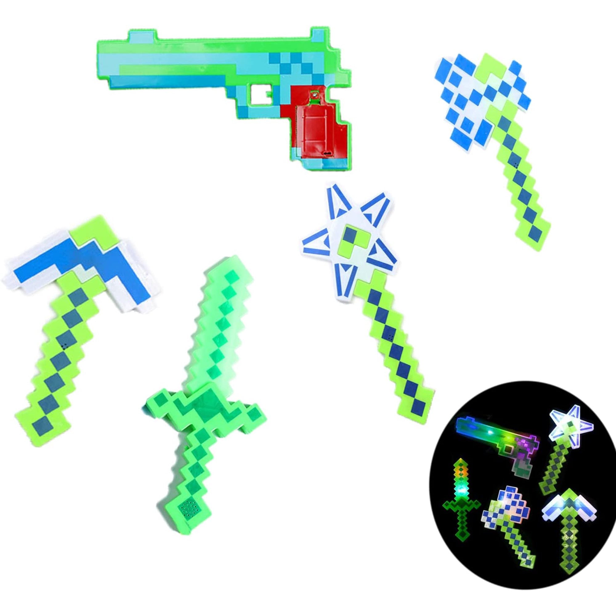 Pixel Diamond LED Weapon Light Up Pixel Toy Set - 5 LED Pixel Weapon ...