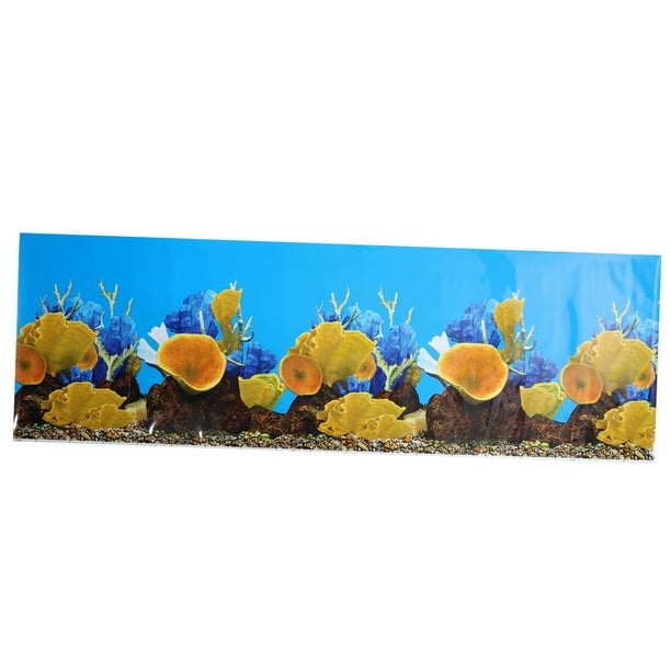 Unique Bargains Aquarium Fish Tank Background Poster Double-sided Fish ...