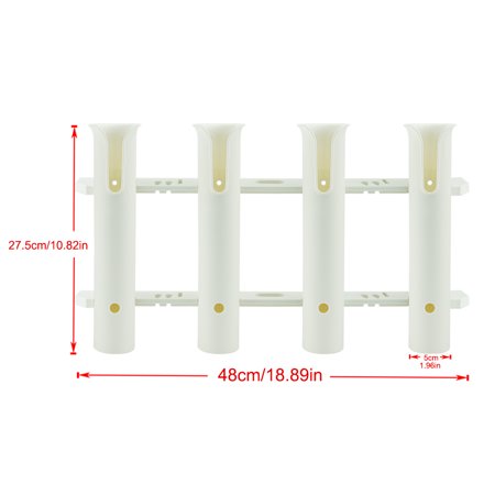 Fishing Rod Holder 4 Linked Tubes Pole Rack Vertical Mount Trolling ...