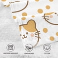 Cat Tile Brown Pattern Cotton Towel Set Face Hand Towels 2 Pack Soft ...