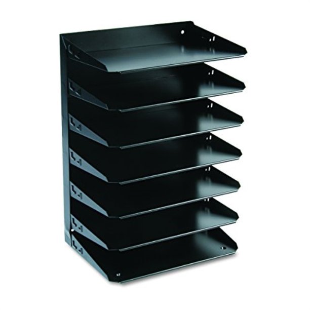 mmf industries 7-tier letter-size horizontal steel desk organizer ...