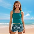 YDFCWXW Girls Swimsuit Sporty Two Piece Tankini Swimsuits Boyshort ...