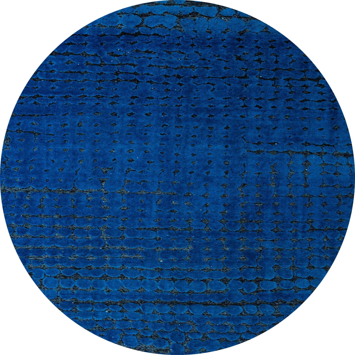 Ahgly Company Indoor Round Abstract Blue Eyes Blue Abstract Area Rugs ...