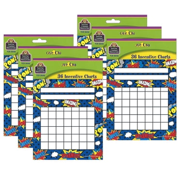 Teacher Created Resources Pastel Pop Incentive Charts, 36 Per Pack, 6 ...