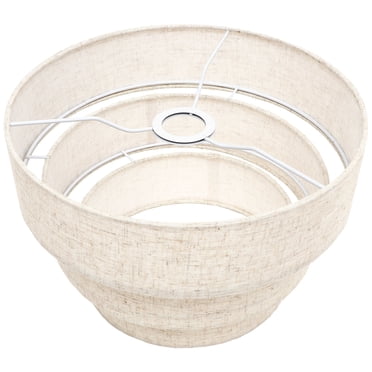 Better Homes & Gardens Pleated Faux Silk Drum Lamp Shade, Grey Finish ...