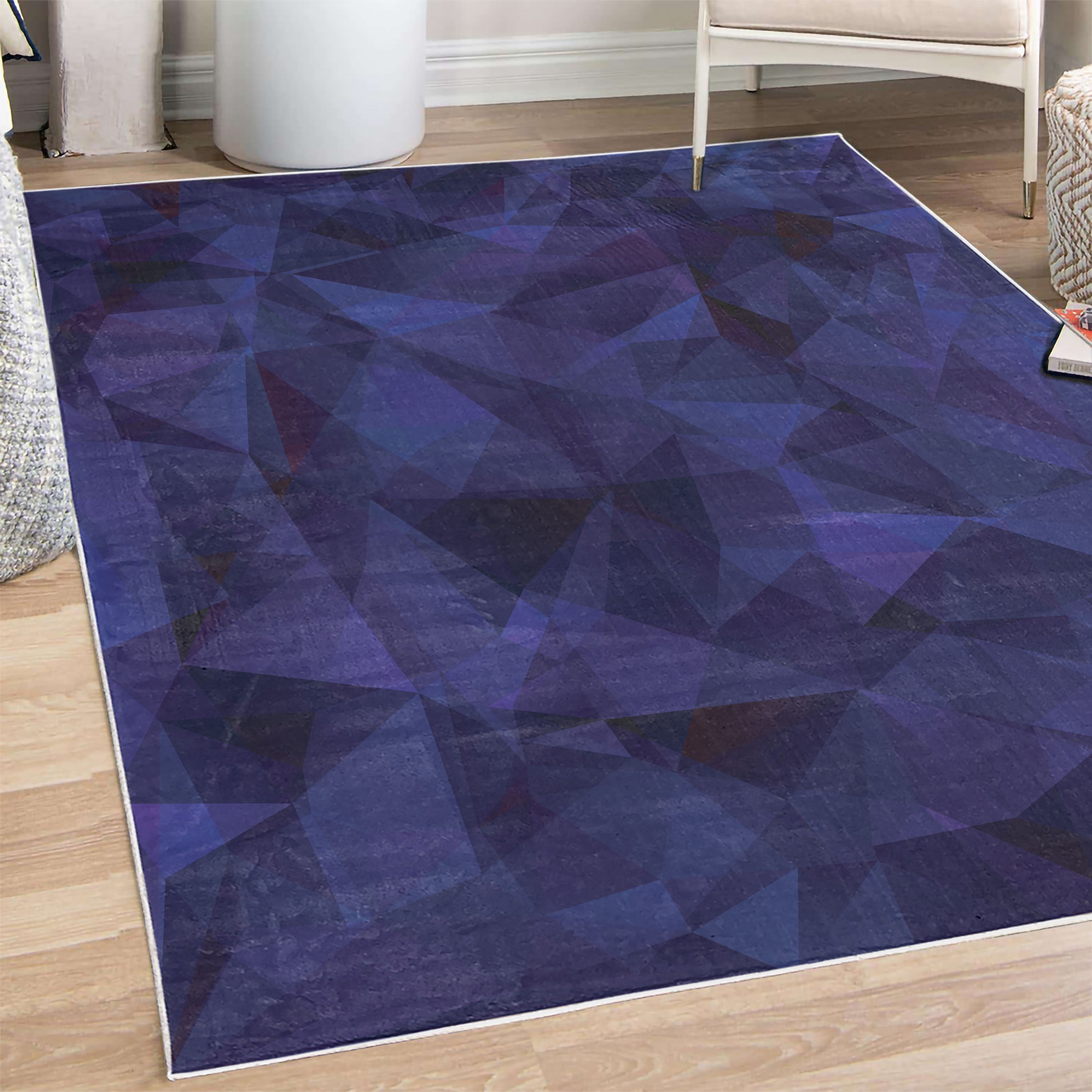 Abstract Decorative Rug, Broken Glass Inspired Geometric Triangle ...