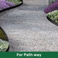 Black 3in X 98FT Plastic Garden Border Edging Kit with Anchoring Spikes ...