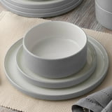Noritake ColorTex Stone Grey 12-Piece Dinnerware Set, Service for 4 ...