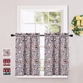 2PCS Christmas Theme Print Small Window Curtains Set, Polyester Fabric ...