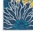 Nourison Passion Floral Blue Area Rug, 8' x 10', Easy-Care, Overdyed ...