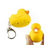 Ducky Duck LED Keychain Flashlight - 2 pack, Bright Light with Quacking ...
