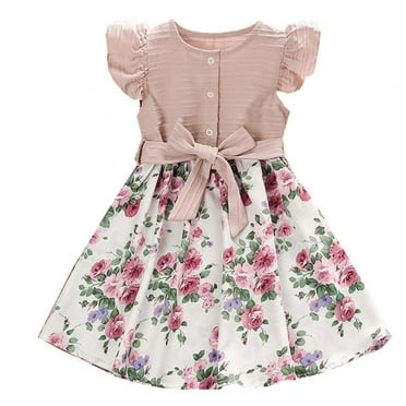 Lochas Girls Dresses Denim Floral Swing Skirt with Belt Girls Fashion ...