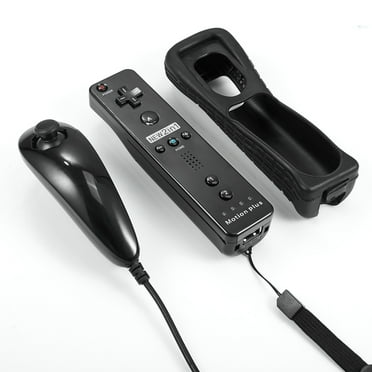 TekDeals Black Wireless Remote Wiimote & Nunchuck Controller Combo Set ...