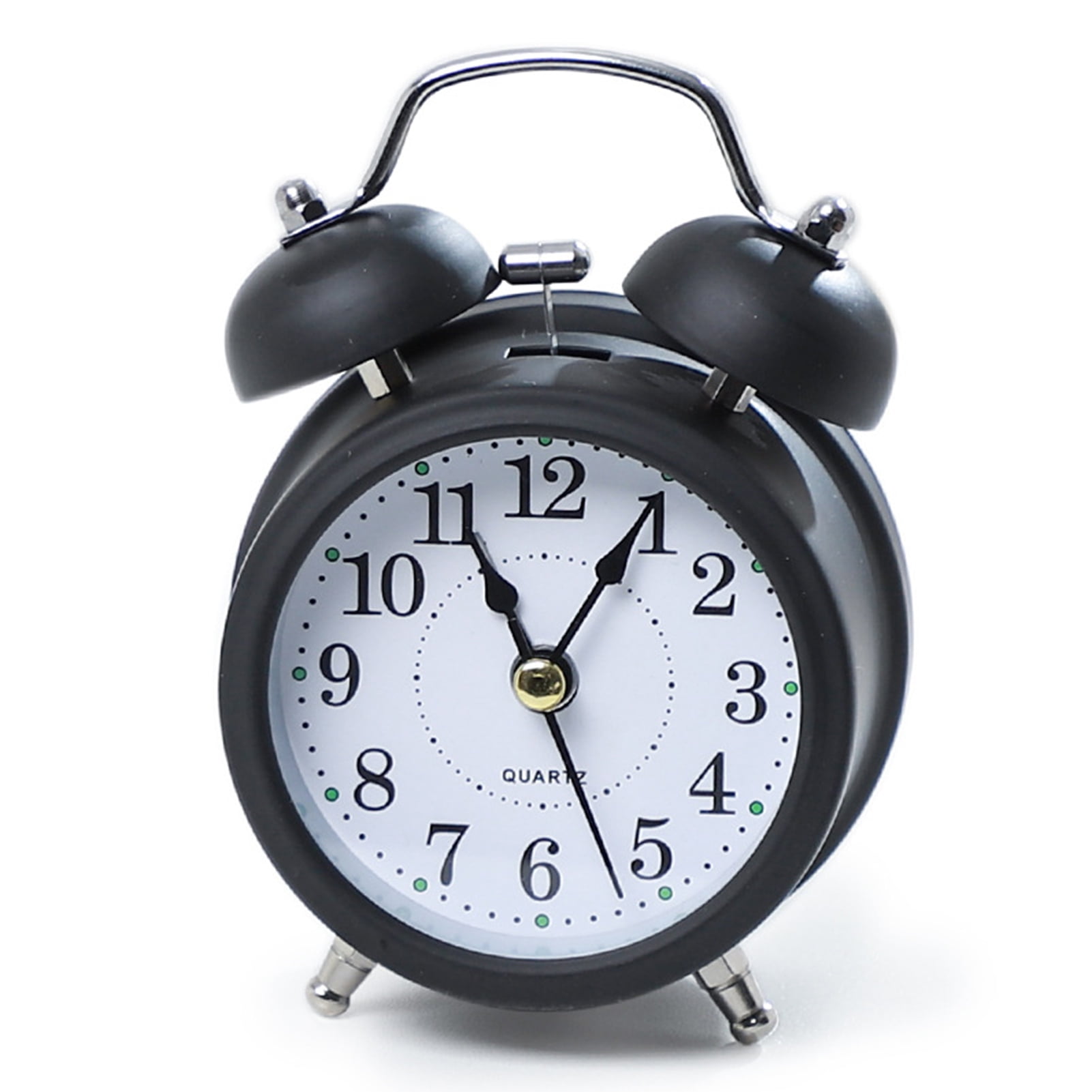 Retro Design Double Bell Alarm Clock - Luminous, Mute Sweeping Movement ...