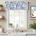 Coastal Seashell Window Valance for Kitchen, Summer Nautical Blue Shell ...