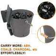 Ash Bucket with Lid, 2.6 Gallon Fireplace Ash Bucket with Shovel and ...