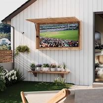 Outdoor TV Enclosure,48-Inch Wood Weatherproof TV Cover with Extra ...