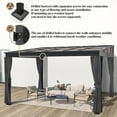 Gartooo 10' x 13' Outdoor Wall-Mounted Hardtop Gazebo, Aluminum Frame ...