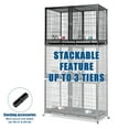 Suchown Heavy Duty Dog Crate – 37 Inch Escape-Proof Steel Cage for ...