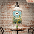 1pc Metal Wall Art, 8x12 Inches, Whimsical Vintage Field Flowers ...