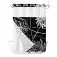Bohemian Green Floral No Hook Shower Curtain with Snap in Liner, Modern ...