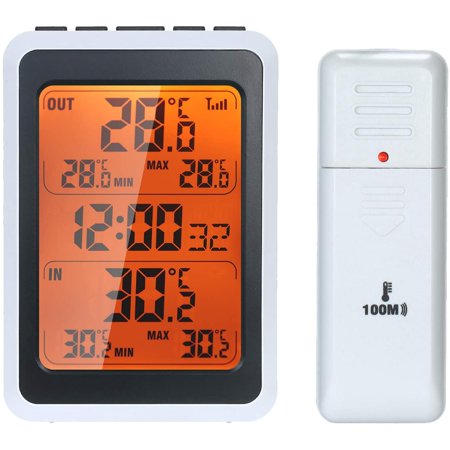 Indoor Outdoor Wireless Thermometer Digital Room Temperature Monitor Up ...