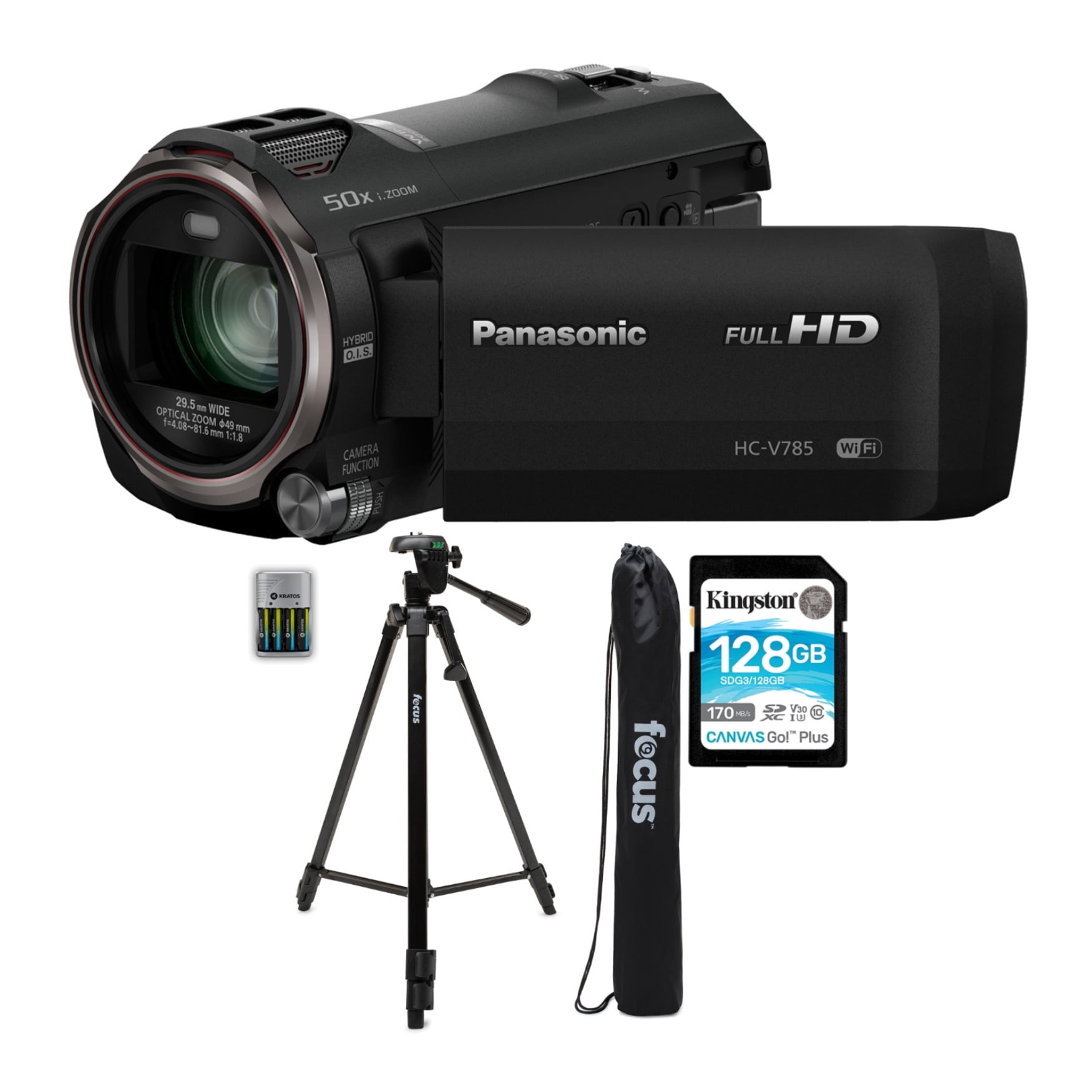 Panasonic HC-V785K Full HD Video Camera Camcorder with 20x Optical Zoom ...
