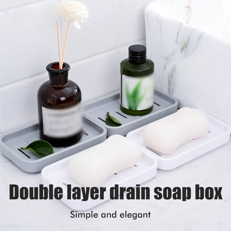 Draining Soap Dishes Double-layer Soap Soap Holders Soap Cases for ...