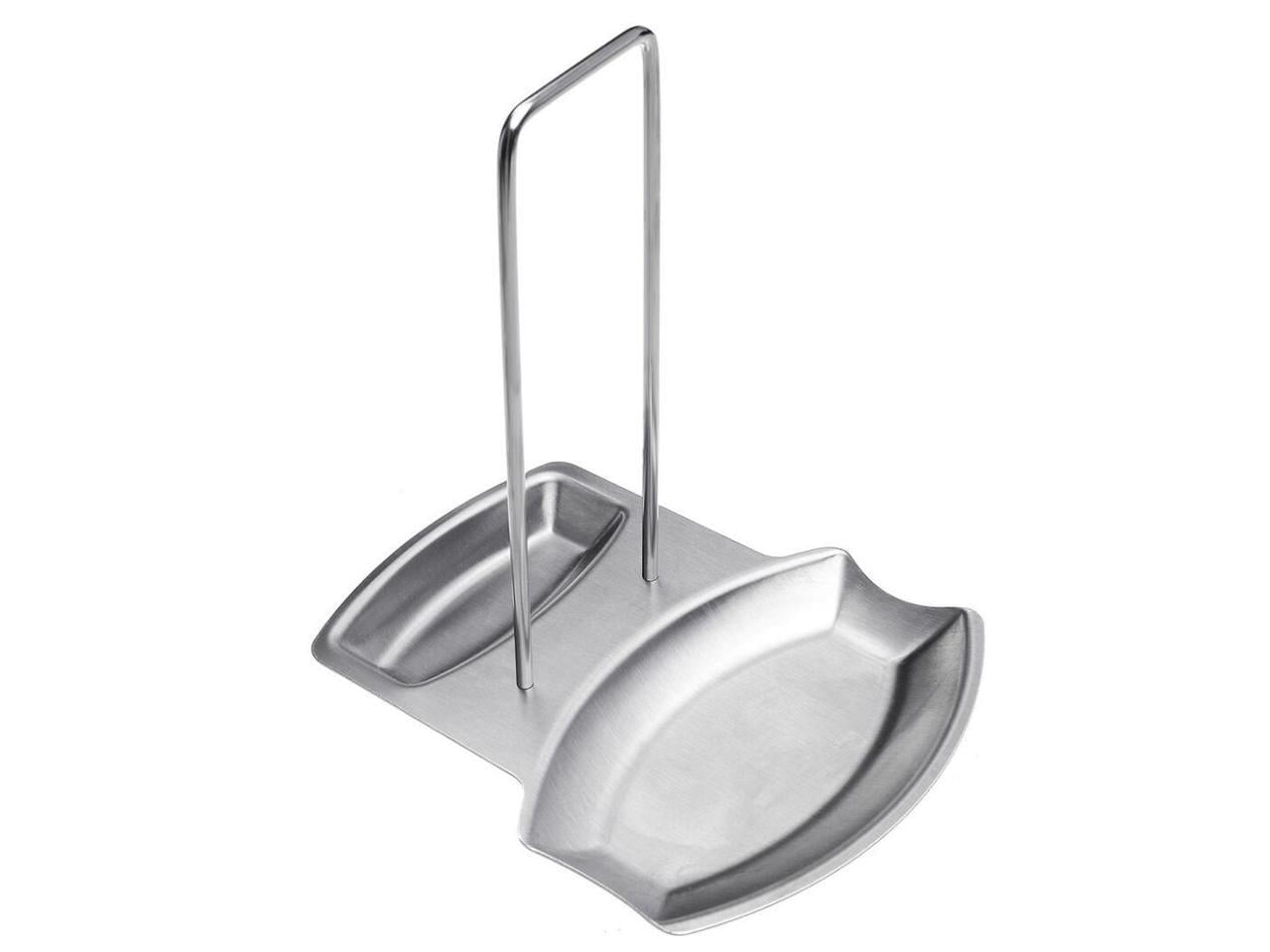 Lid and Spoon Rest Utensils Shelf Kitchen Utensils Holders Silver ...