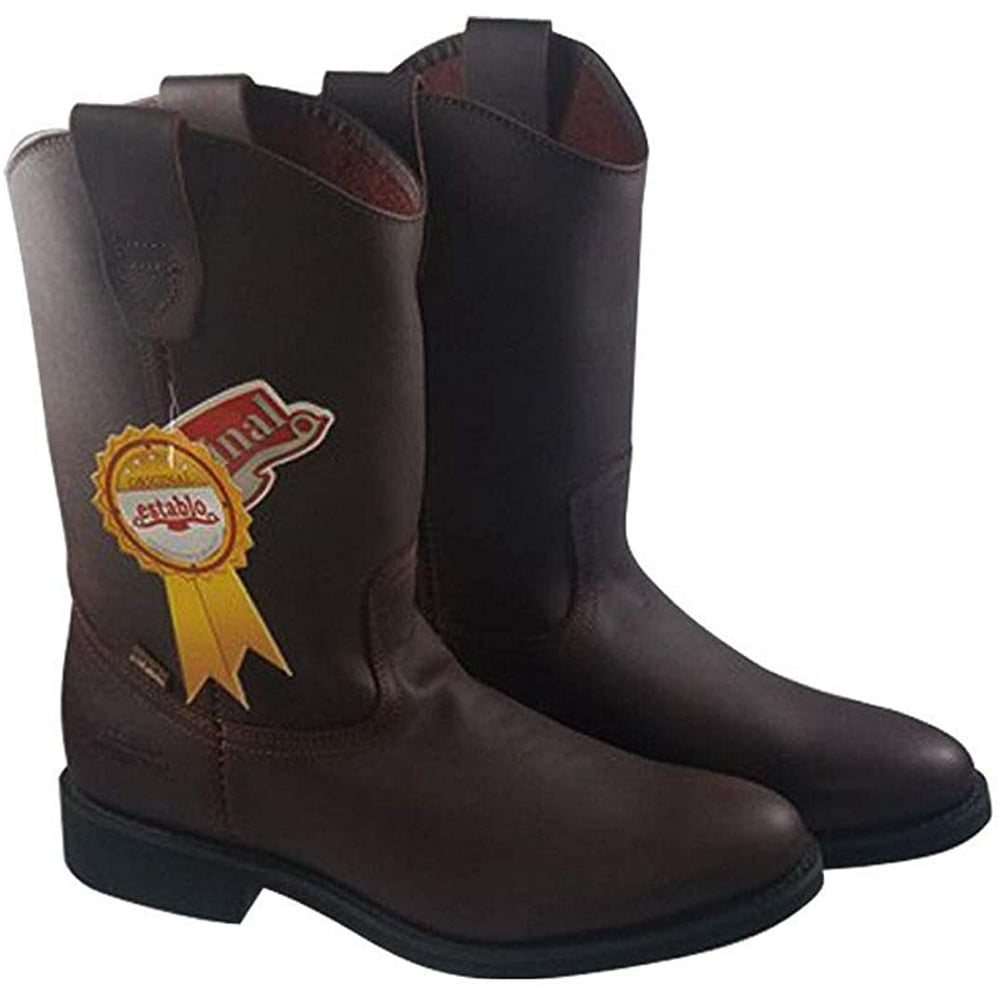 Men's Work Boots Leather Establo Made in Mexico Pull On - Walmart.com ...