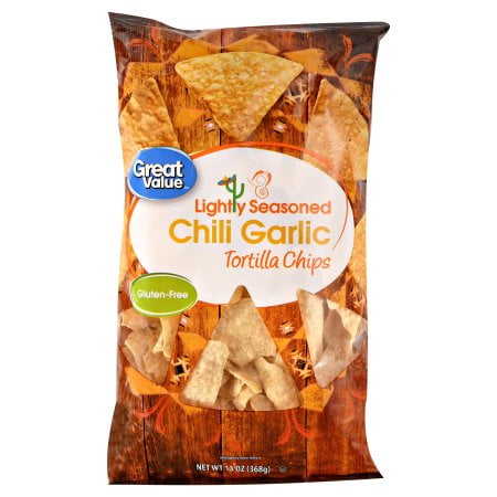 Great Value Gluten-Free Lightly Seasoned Chili Garlic Tortilla Chips ...