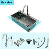 32" Undermount Kitchen Sink Stainless Steel Silver Single Sink Modern ...